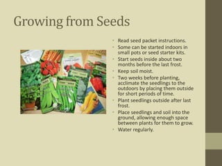 Growing and Preserving Your Own Fruits and Vegetables | PPTX