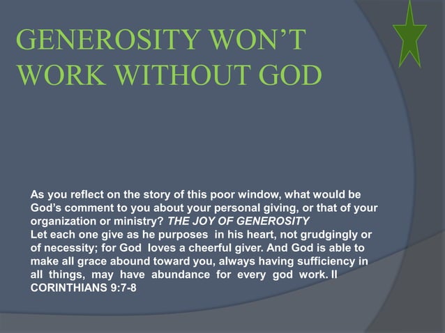 Growing in generosity.pptx hamilton lara | PPT