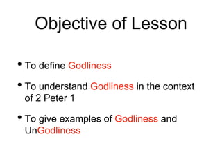 Growing in Godliness (2 Peter 1) | PPTX