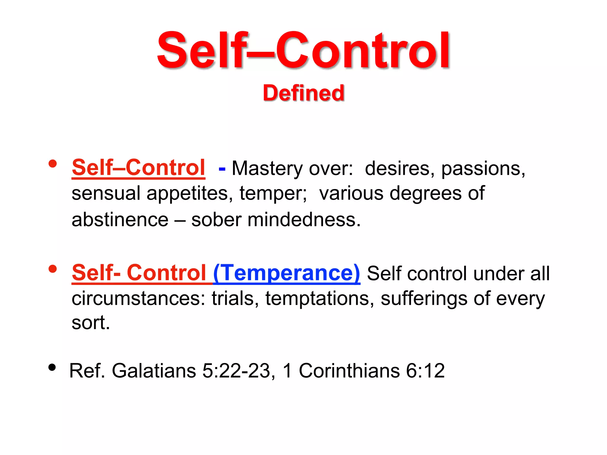 Growing in self control (stages of anger) | PPT