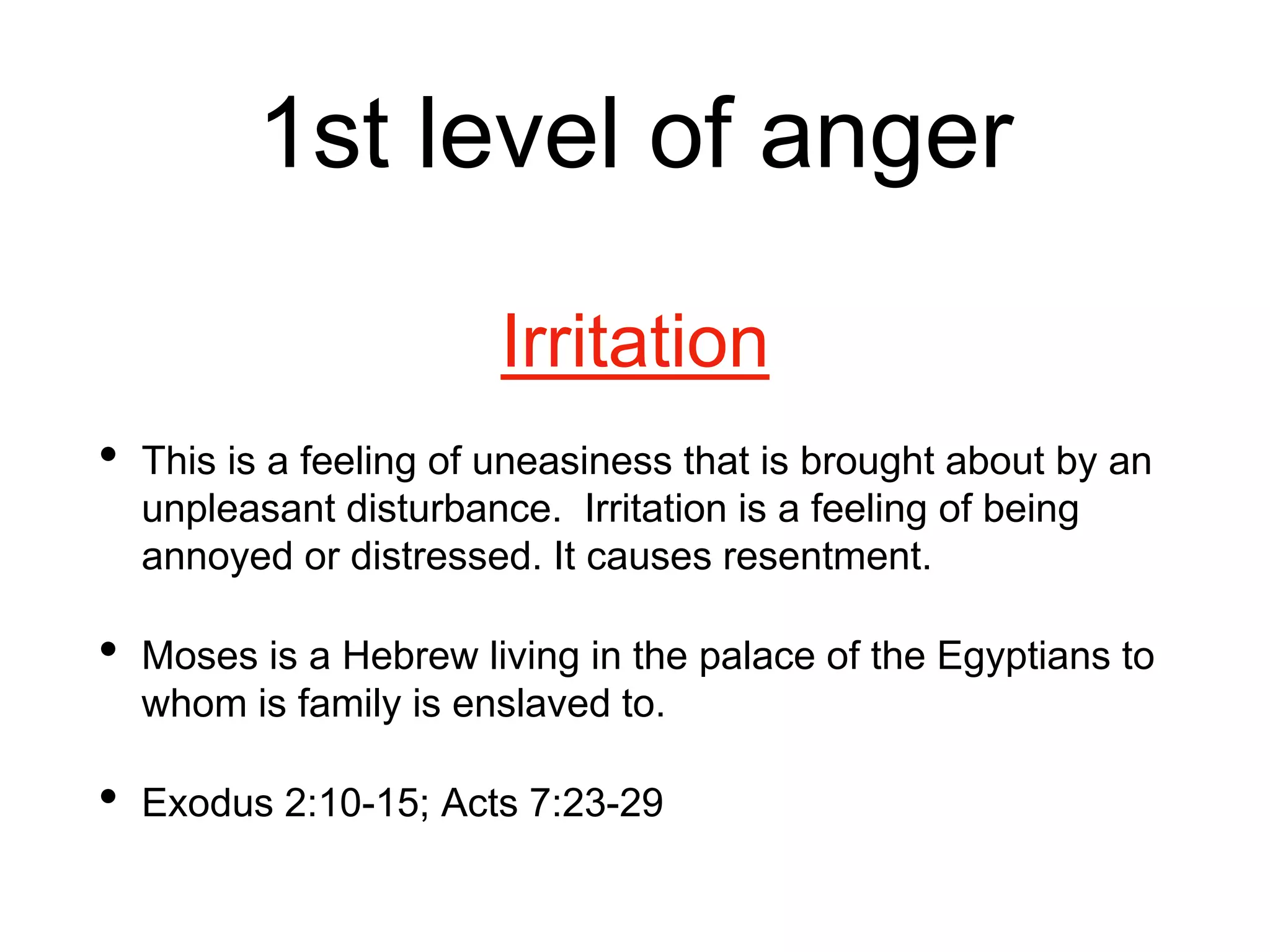 Growing in self control (stages of anger) | PPT