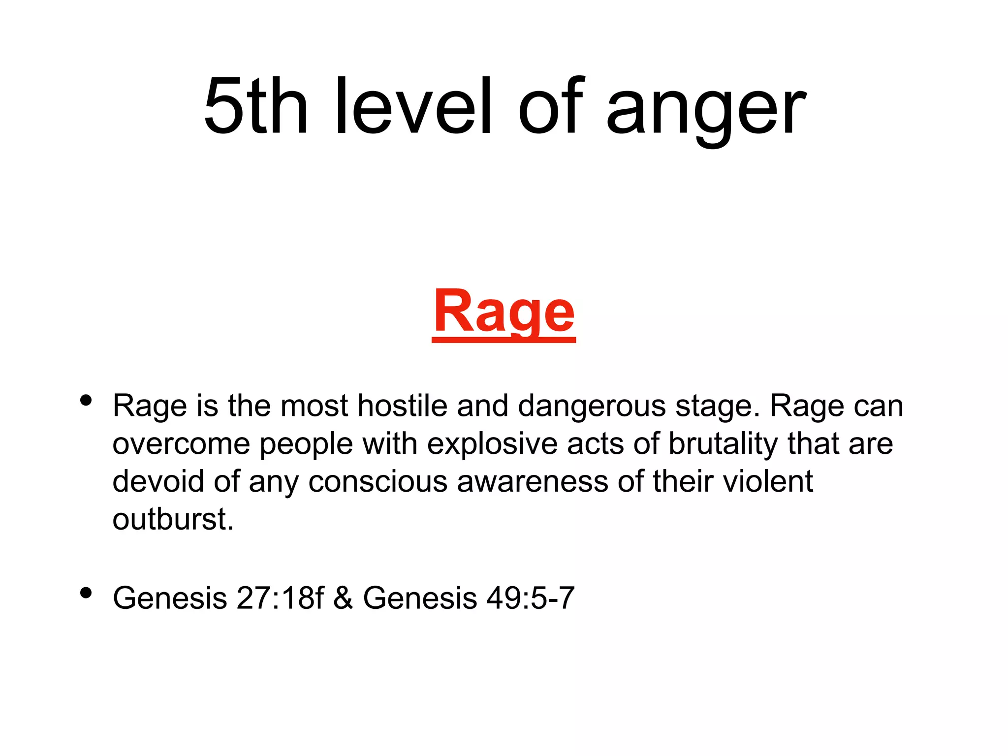 Growing in self control (stages of anger) | PPT