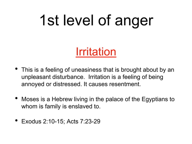 Growing in self control (stages of anger) | PPT