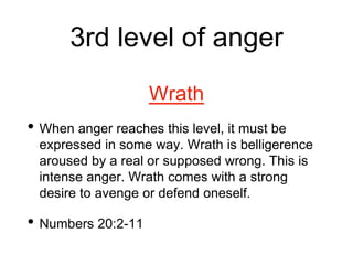 Growing in self control (stages of anger) | PPT