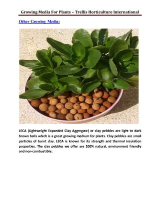Growing media for plants | DOCX