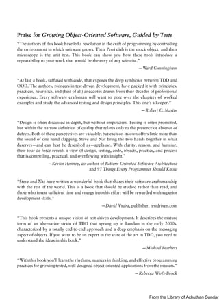 Growing object oriented software | PDF | Programming Languages | Computing