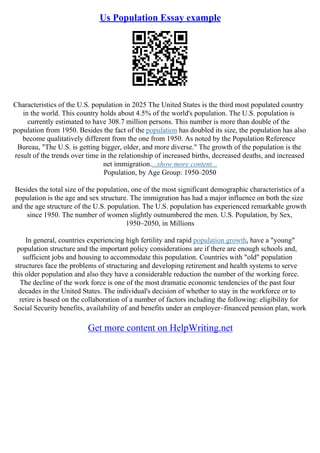 Growing Population Essay | PDF