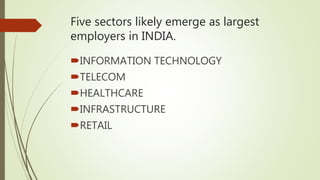Growing sectors of india | PPTX