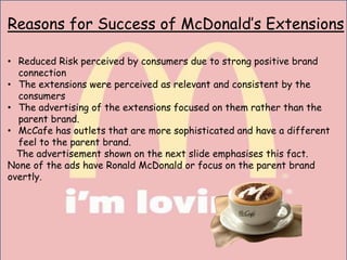 Growing the mc donald's brand | PPTX