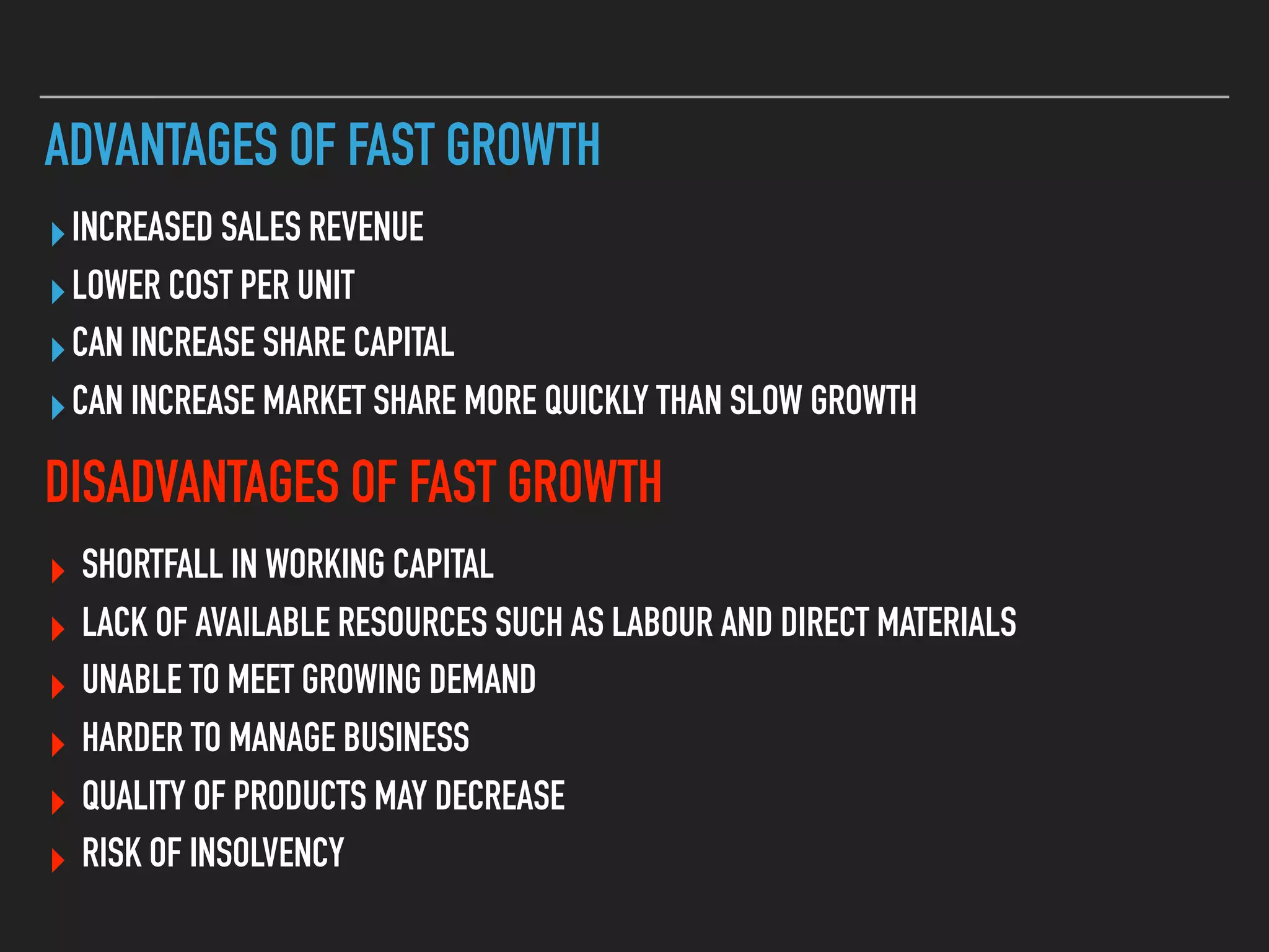 Growing too fast vs too slow | PPT