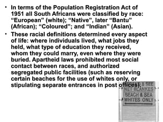 Growing up during the apartheid era | PPT