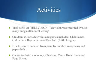 Growing Up In The 1950s | PPT
