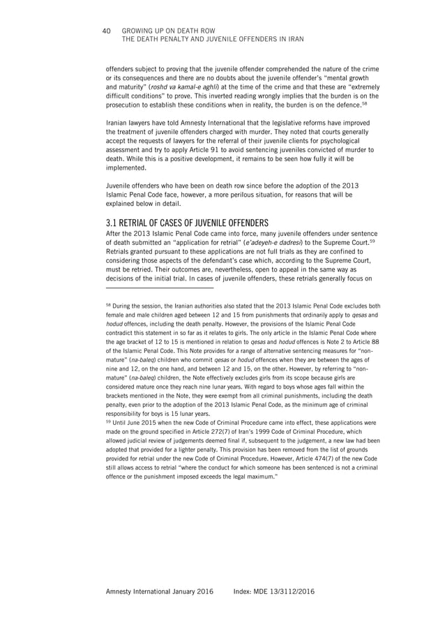 Growing Up on Death Row: The Death Penalty and Juvenile Offenders in ...