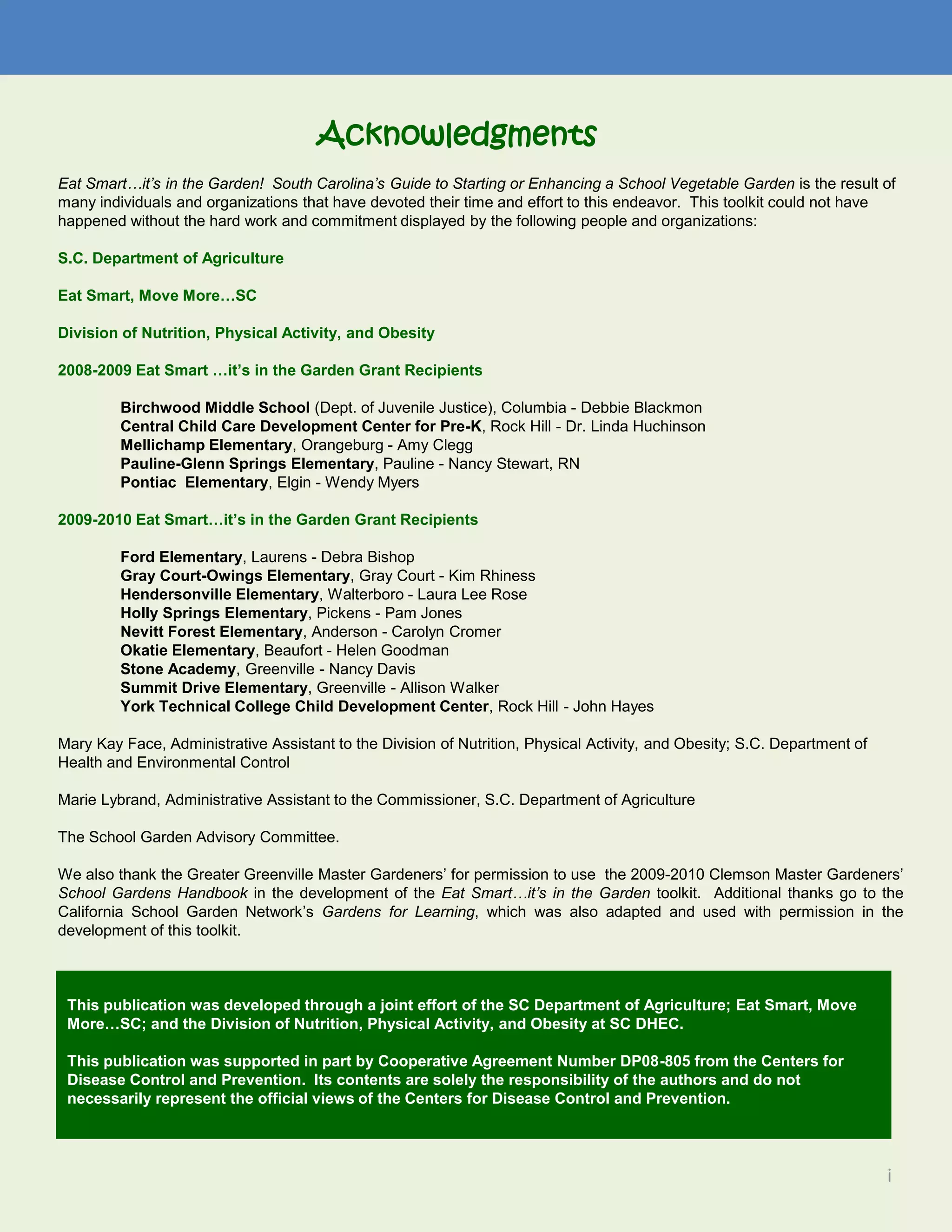 Starting or Enhancing a School Vegetable Garden | PDF
