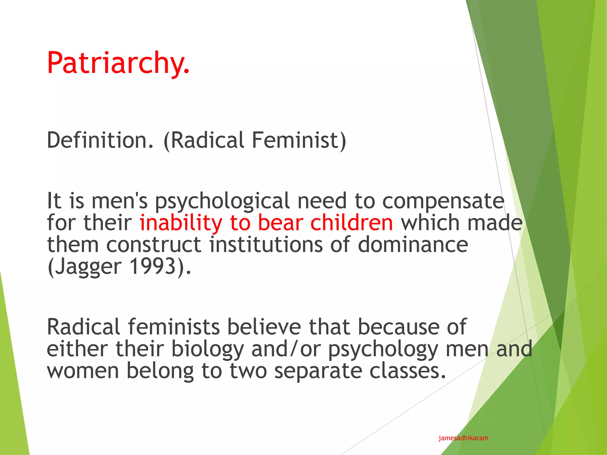 Patriarchy PPt from James Joseph Adhikarathil | PPTX