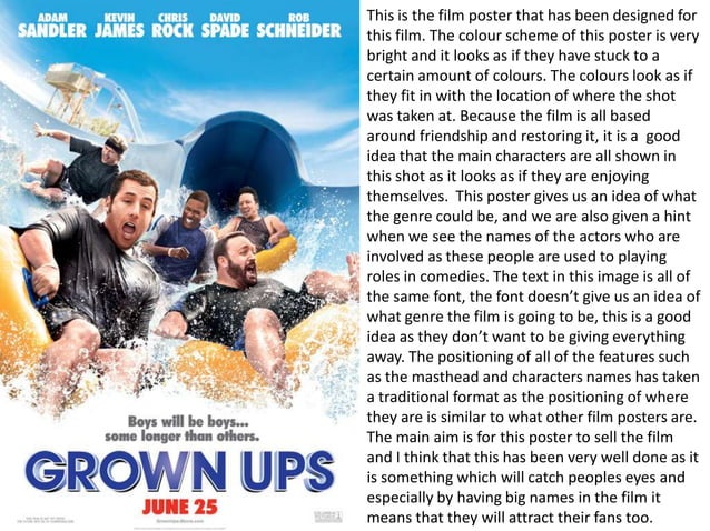 Grown ups film poster analysis | PPT