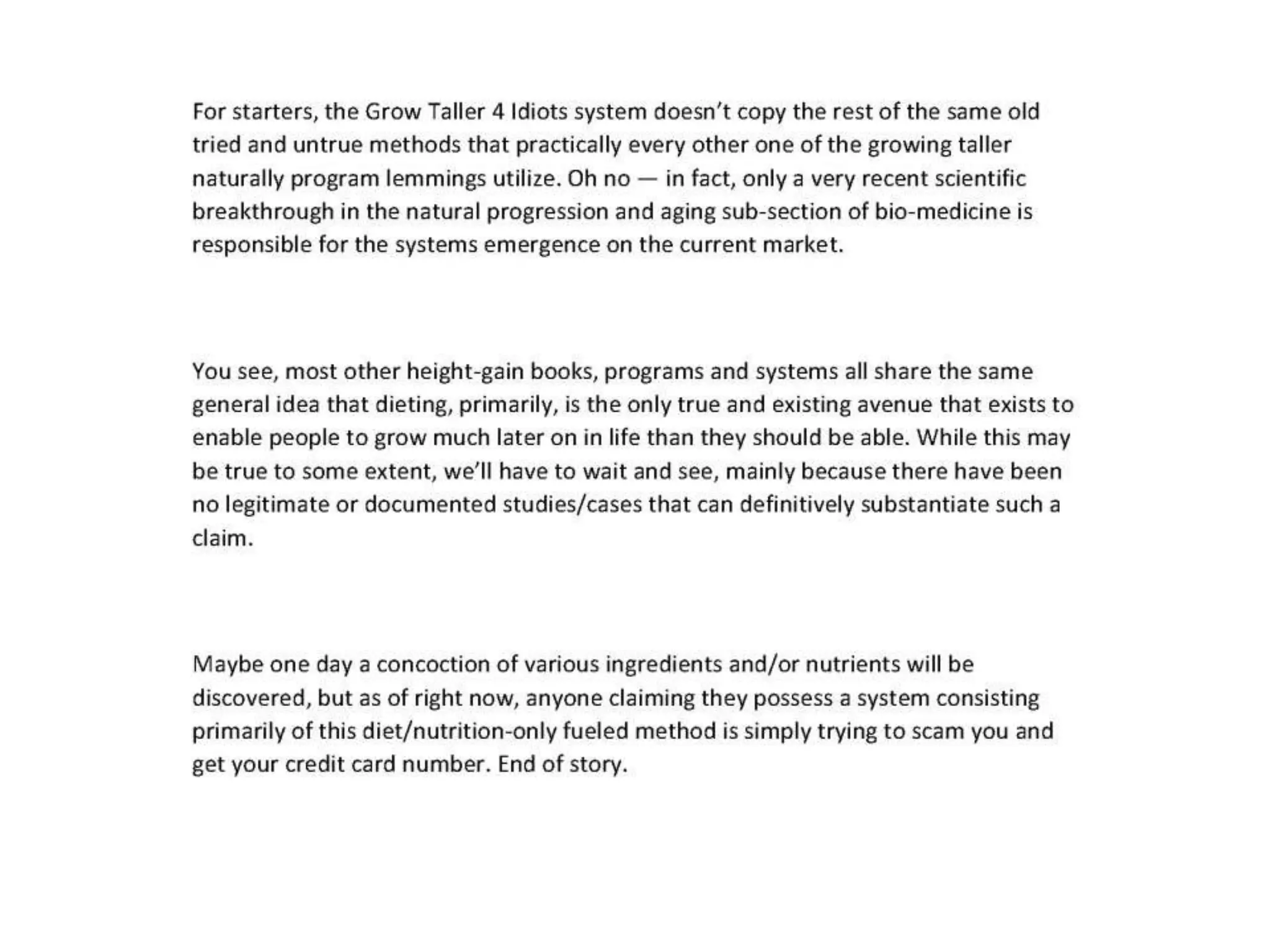 Grow Taller Formula | PPTX