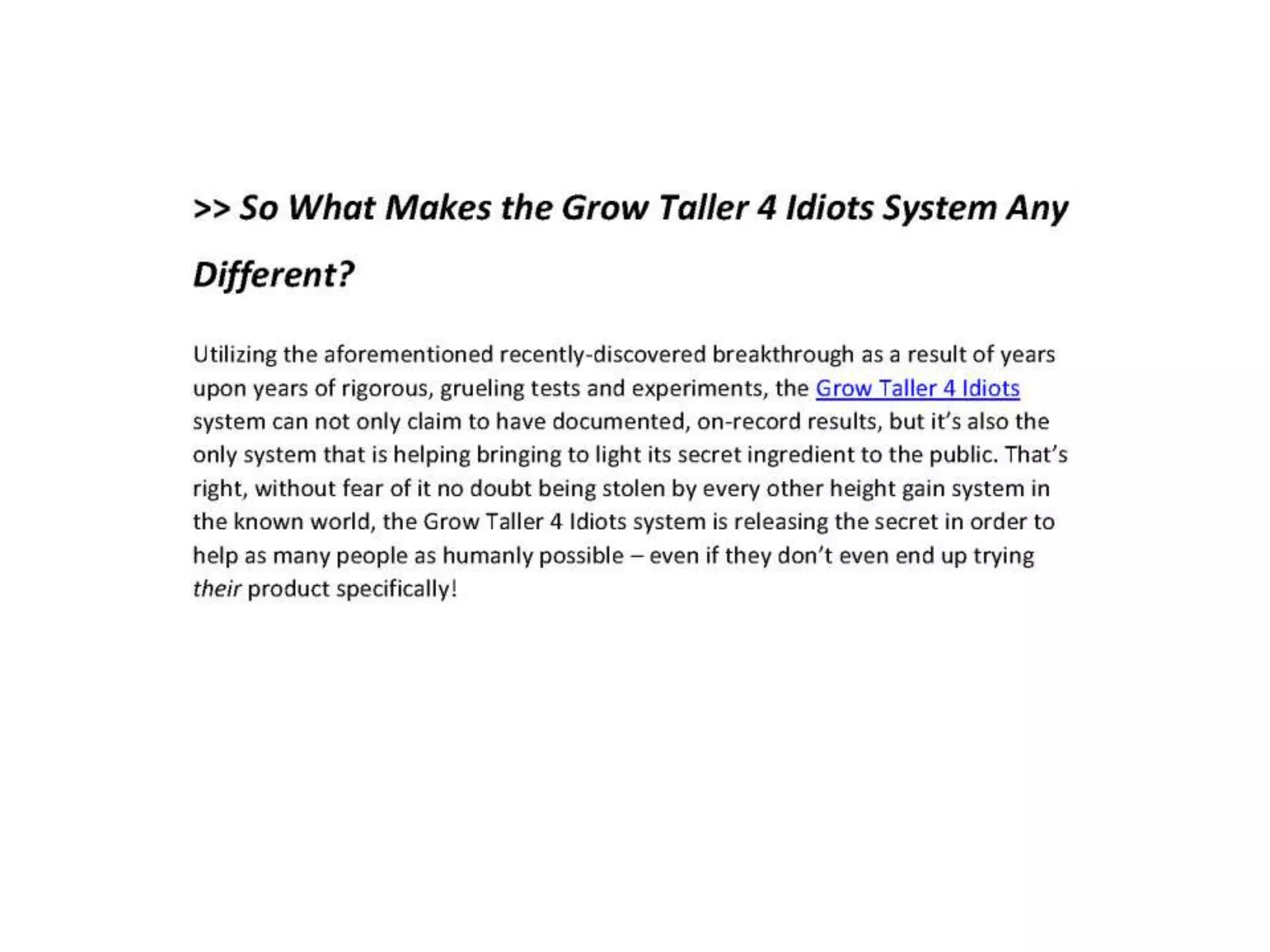 Grow Taller Formula | PPTX