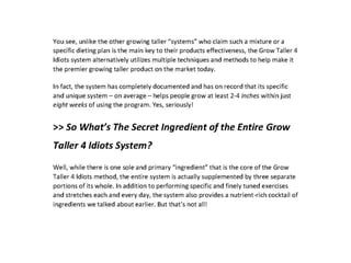 Grow Taller Formula | PPTX
