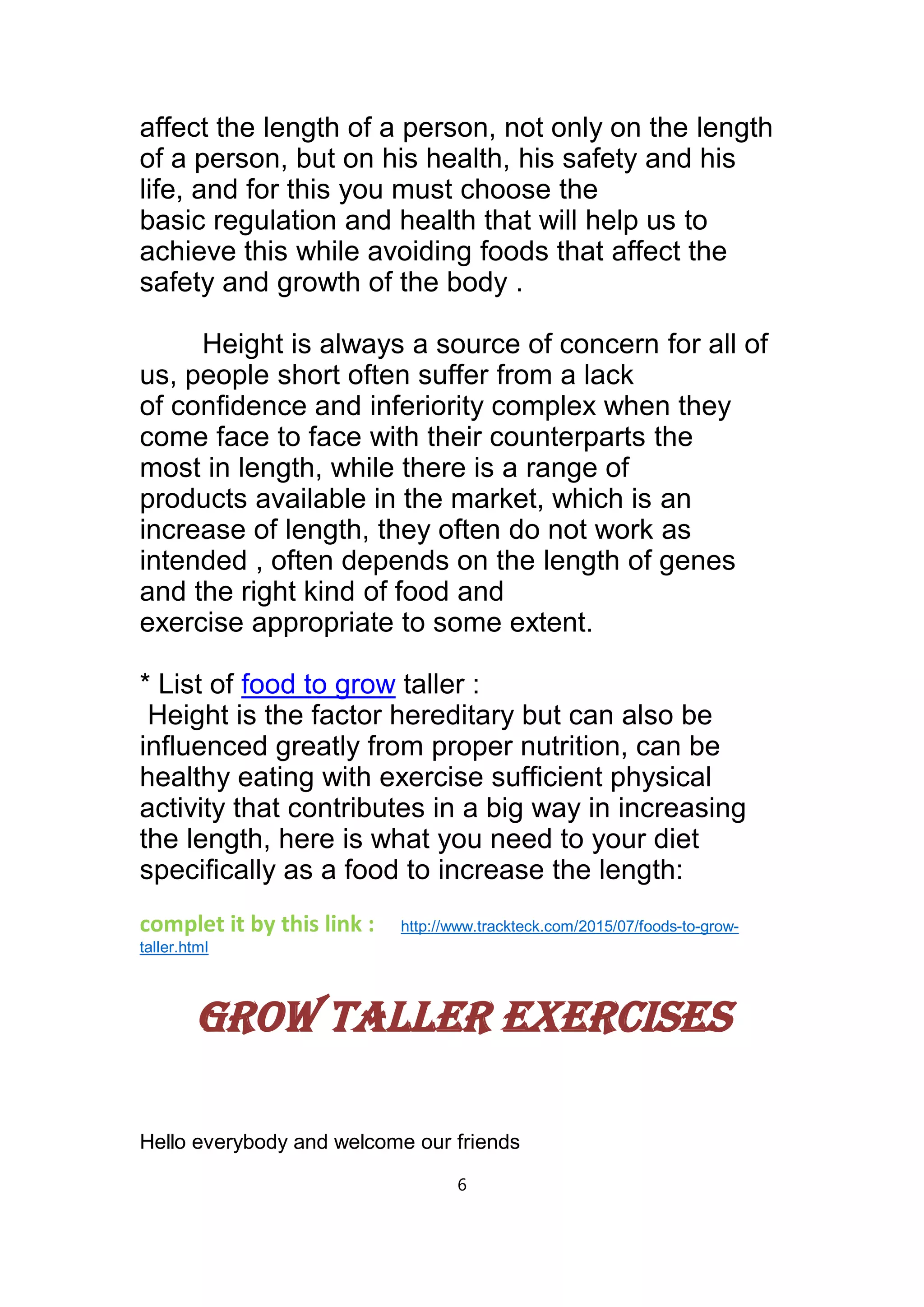 how to grow taller | PDF