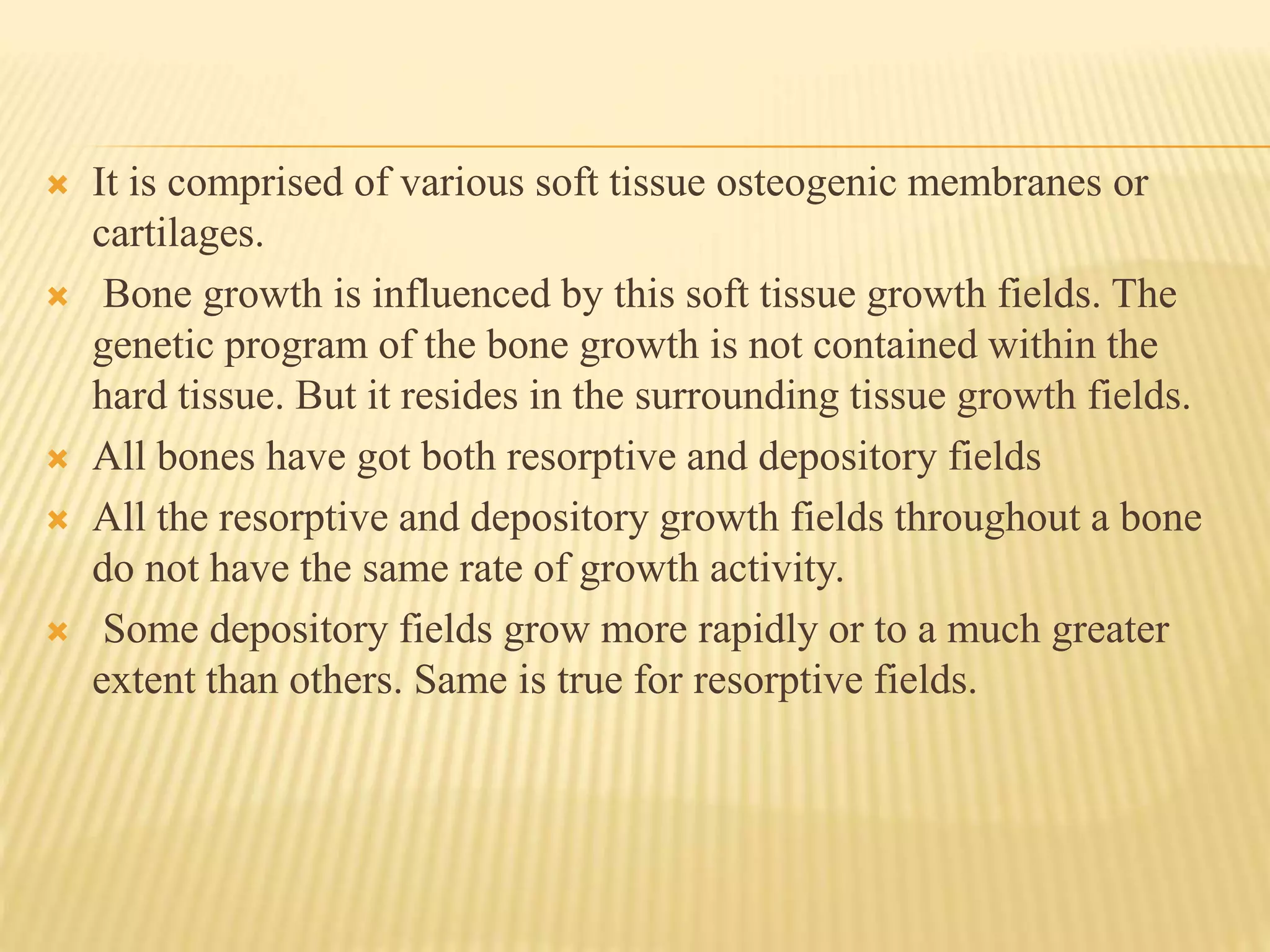 Theories of growth, mechanism of bone growth and developmental ...