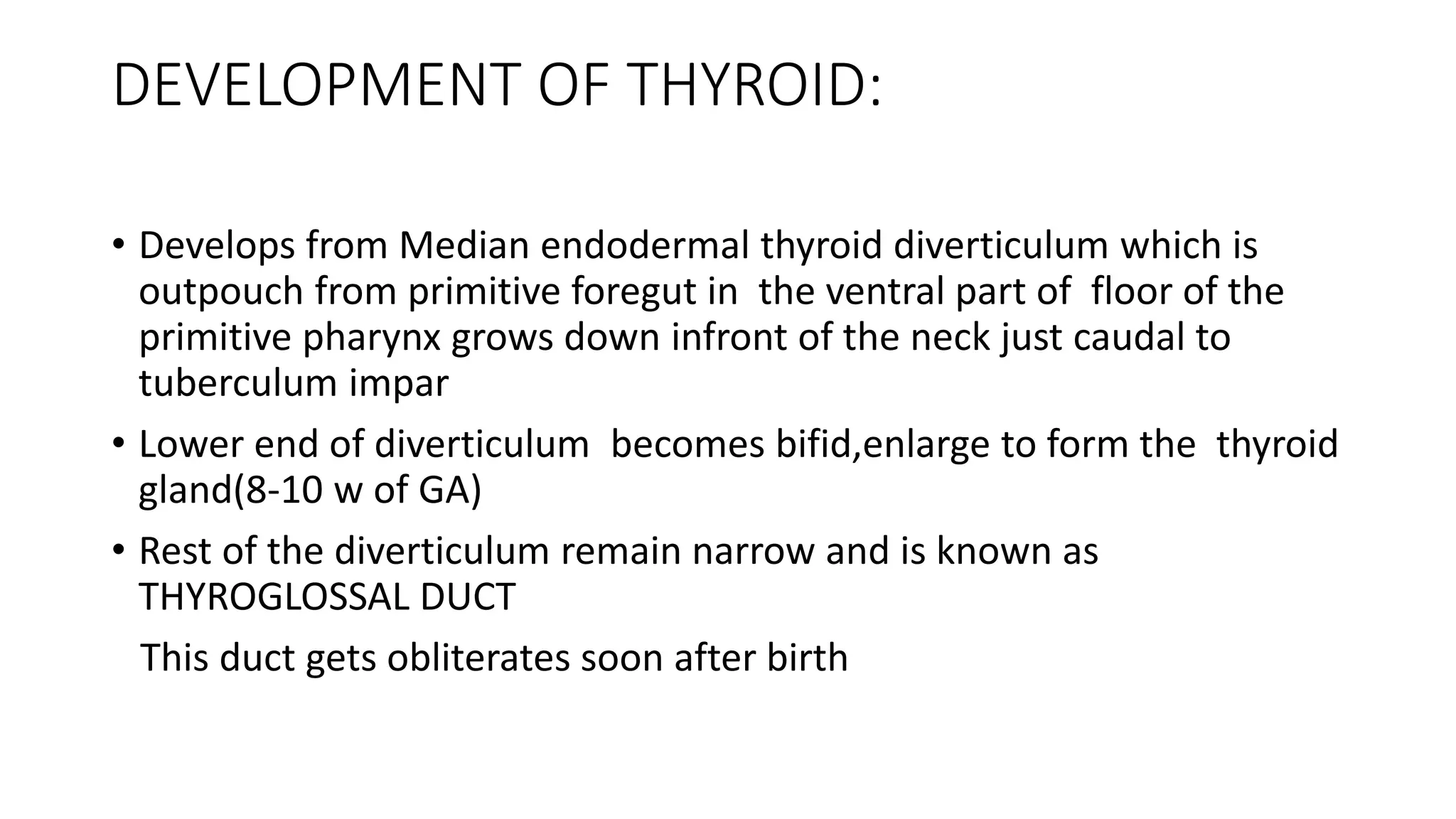 thyroid gland embryolgy, physiology | PPTX
