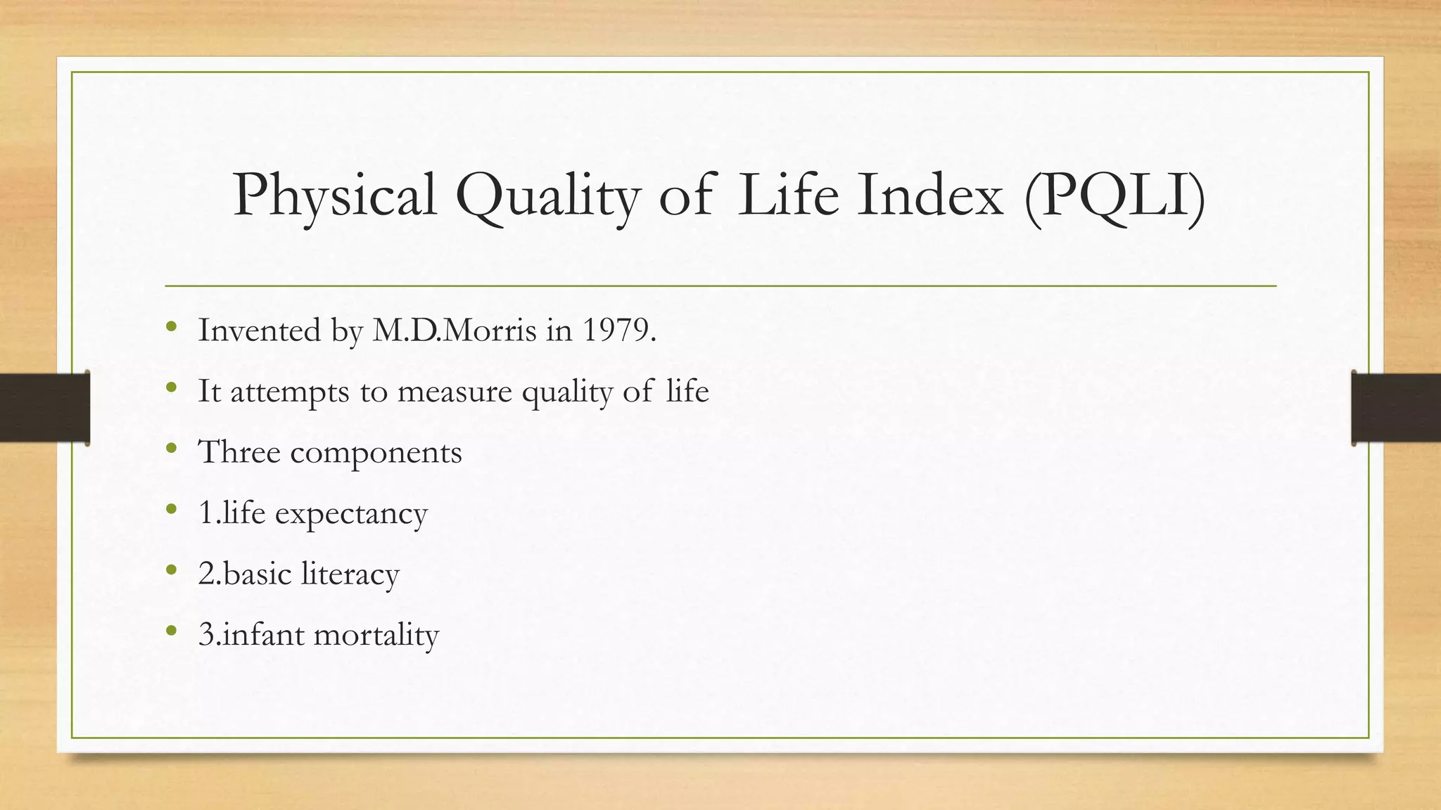 Modern measures of economic development | PPTX