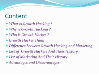 Growth hacking | PPTX
