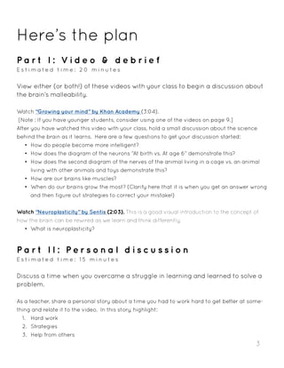 Growth Mindset (via Khan Academy) | PDF