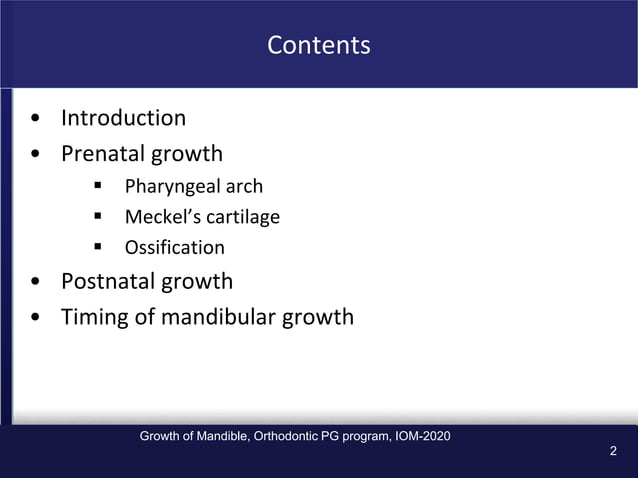 the Growth-of-Mandible in orthodontics ppt | PPT