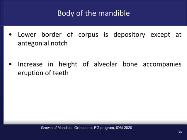 the Growth-of-Mandible in orthodontics ppt | PPT