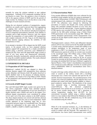 Growth and characterization of cd s doped kdp single crystals | PDF ...