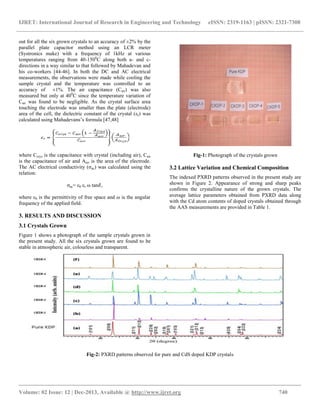 Growth and characterization of cd s doped kdp single crystals | PDF ...