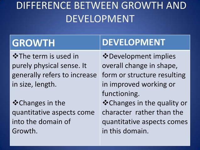 Growth and development | PPTX