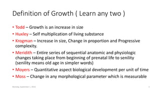 Growth and development | PPT