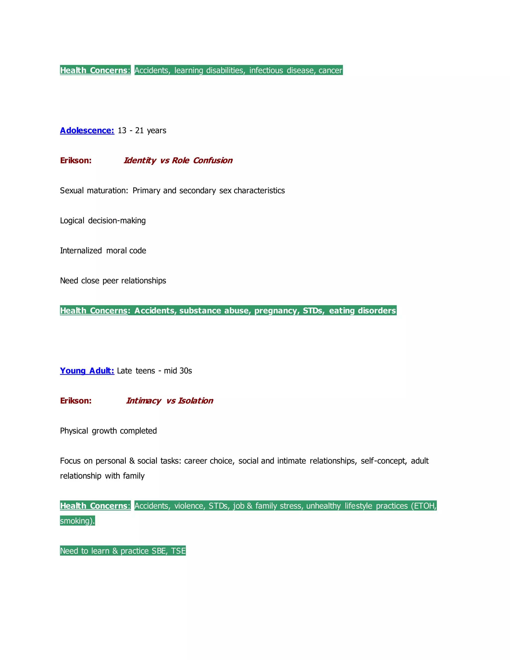 Growth and development | DOCX | Parenting Babies and Toddlers | Parenting