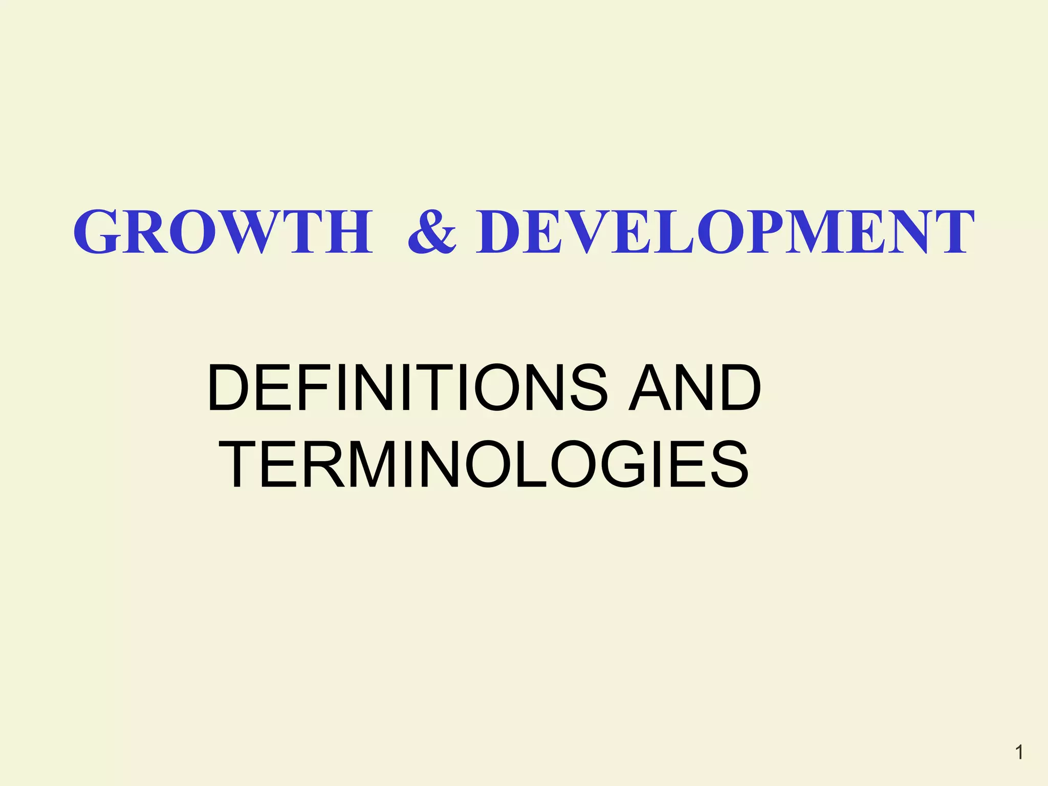 Growth and development | PPT
