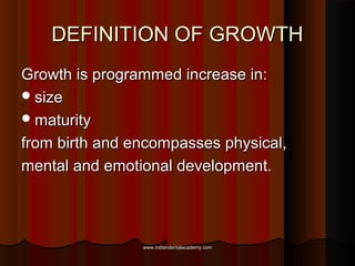 Growth and development | PPT
