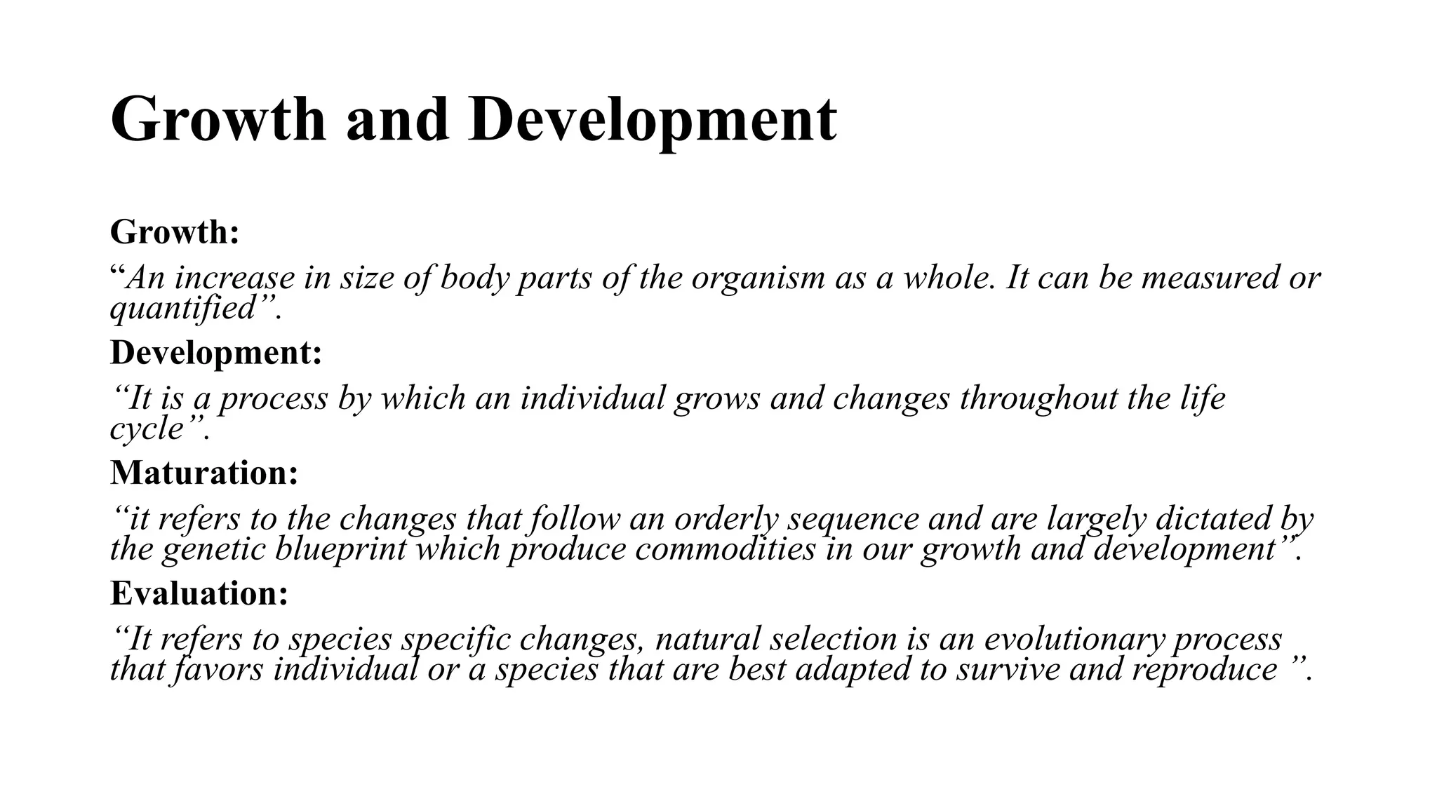 Growth and development | PPTX