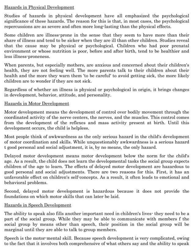 Growth and Development: Developmental Hazards | PDF