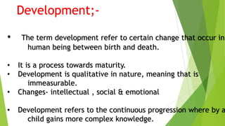 Growth and development | PPTX