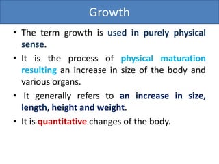 Growth and development | PPT