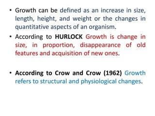Growth and development | PPTX