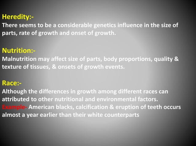 Growth and development Orthodontic | PPTX | Dental Health | Diseases ...
