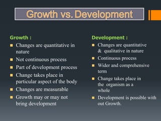 Growth and development | PPT