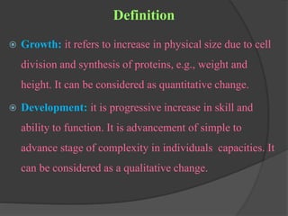 Growth and development | PPTX