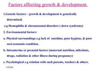 growth and development .ppt for primary health care provider | PPT