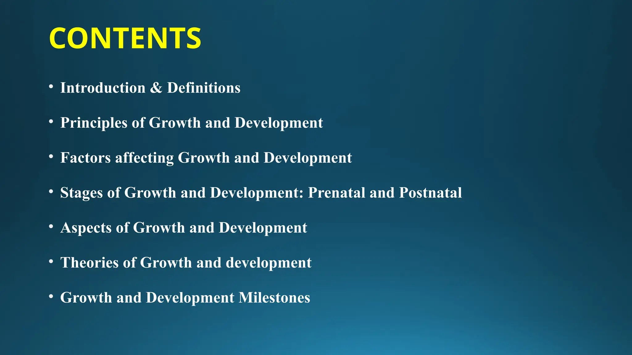 GROWTH AND DEVELOPMENT- INTRODUCTION PRINCIPLES FACTORS AFFECTING ...