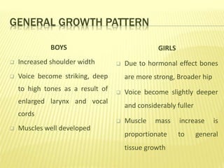 Growth and development during adolescence | PPTX
