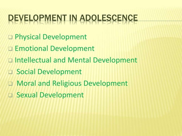 Growth and development during adolescence | PPT